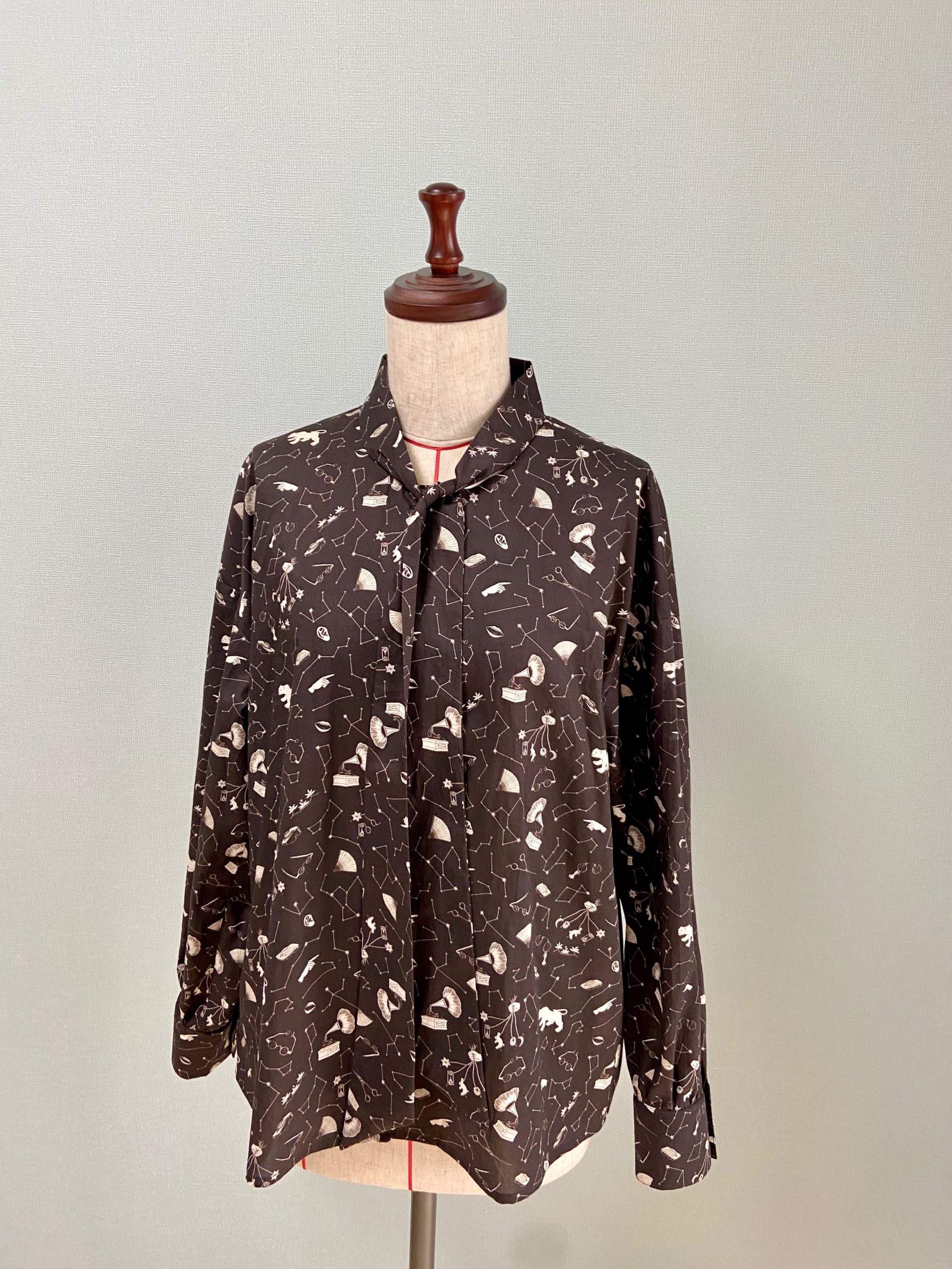 リバティのAi Teramotoでボーカラーブラウス『レディブティック2020年4月号』【作りました】 - Dressmaking Days